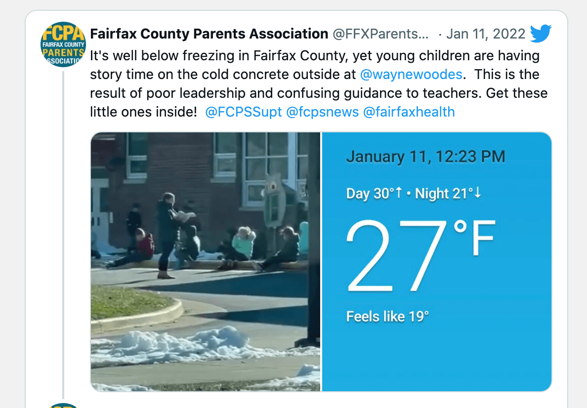 Parent group angry that 3rd-graders sat outside in freezing temps while ...